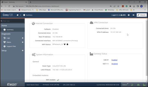 How to configure Ewon cosy 131 with Mobile Hotspot – BestPack